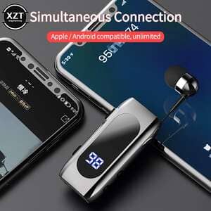 K55 Mini Kablosuz Bluetooth Kulaklık Geri Çekilebilir Kablo ile ...