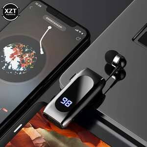 K55 Mini Kablosuz Bluetooth Kulaklık Geri Çekilebilir Kablo ile ...